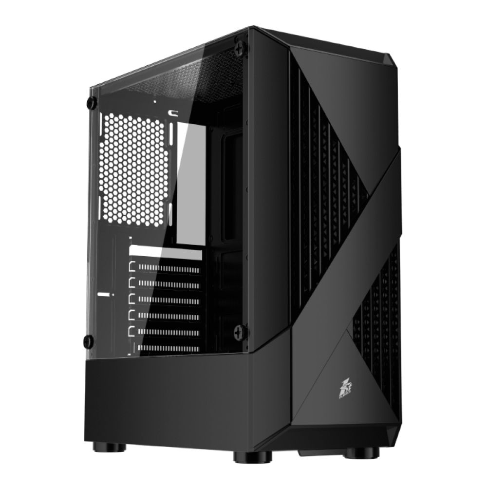1st Player F3-A-BK Tempered Glass Mid Tower PC Case