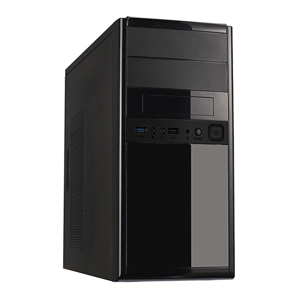 CIT1016: CiT 1016 Gloss Black Micro ATX Case PC Case - Black