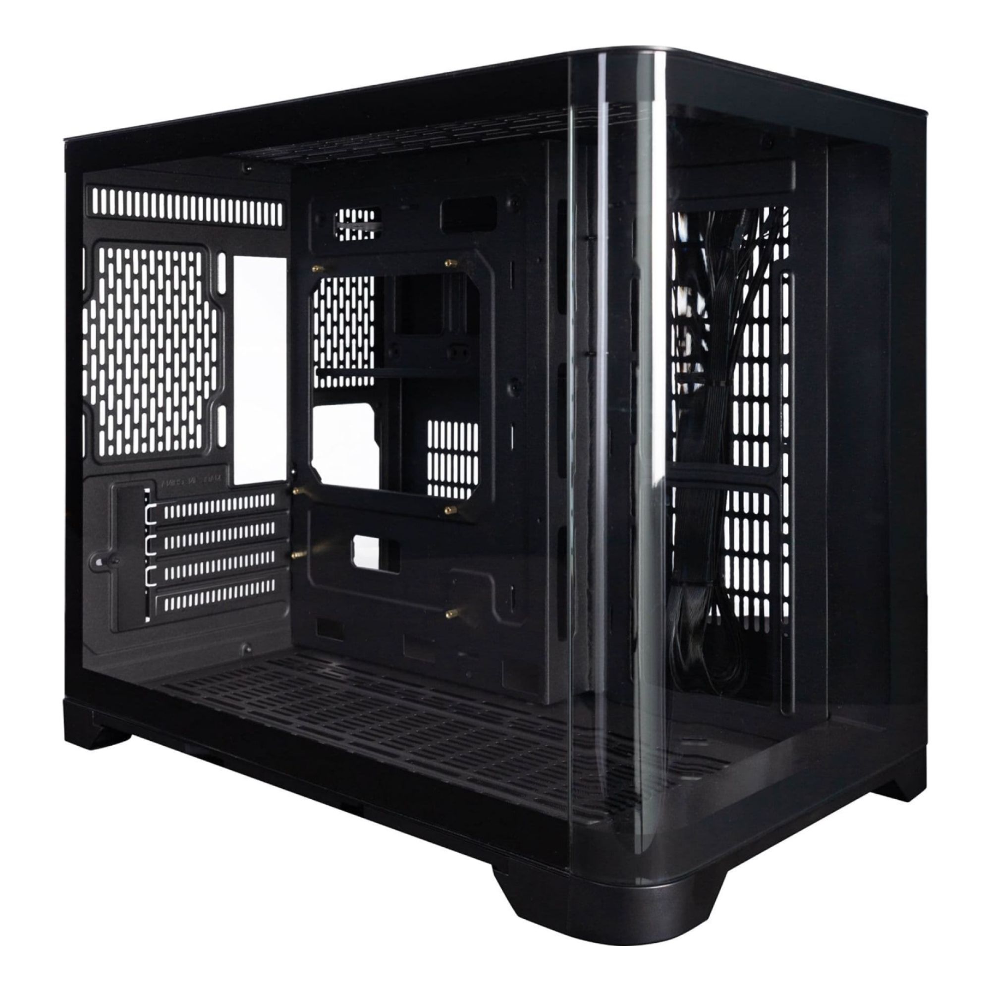 1st Player UV6 Black Mid Tower Gaming Case Tempered Glass